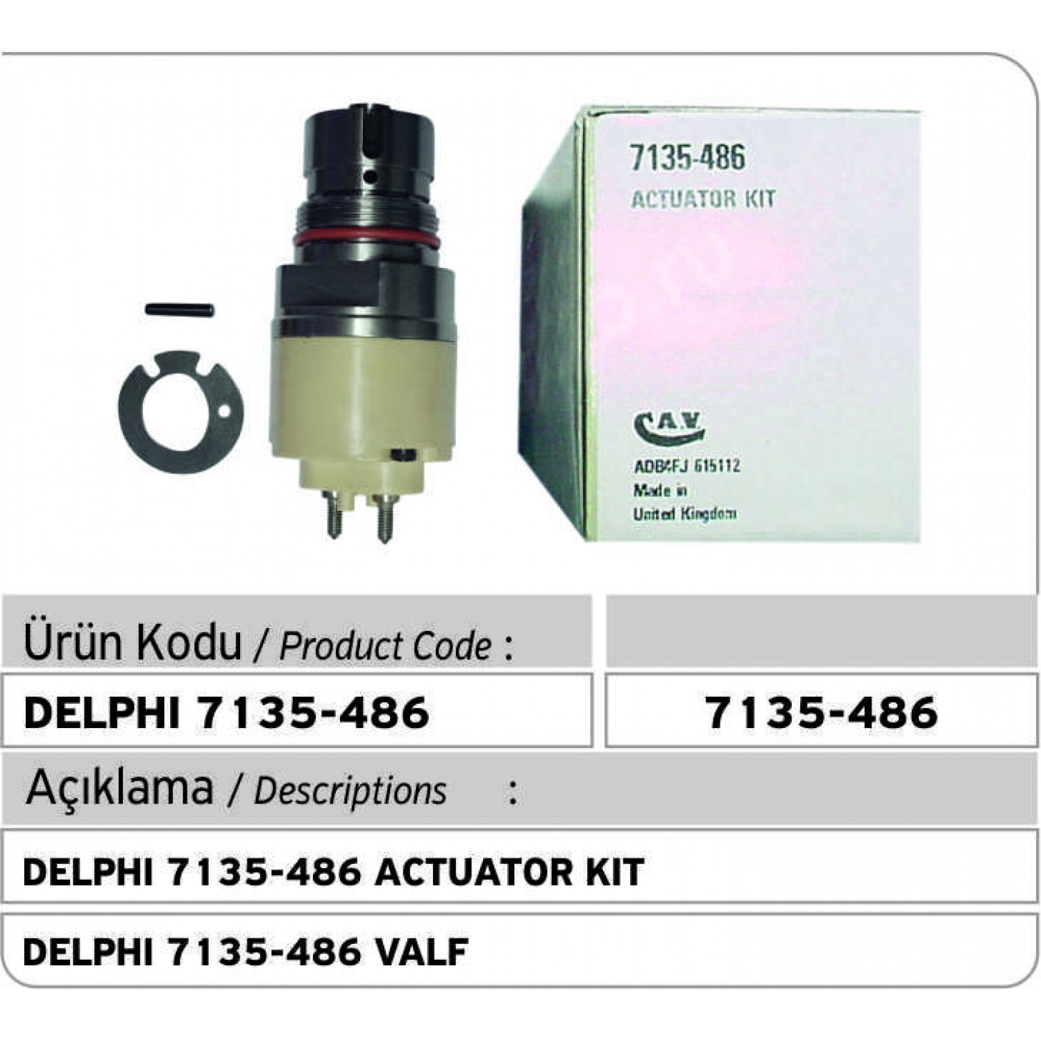7135-486 Delphi Aktuatör Kit