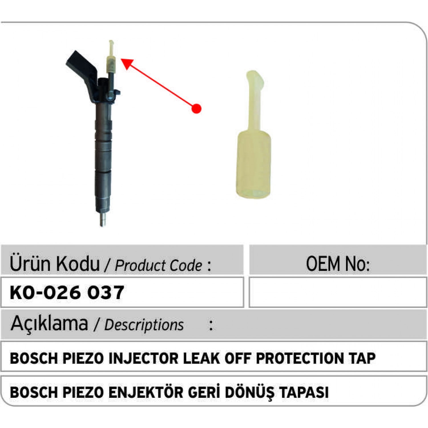 Bosch Piezo Injector Leak Off Protection Tap
