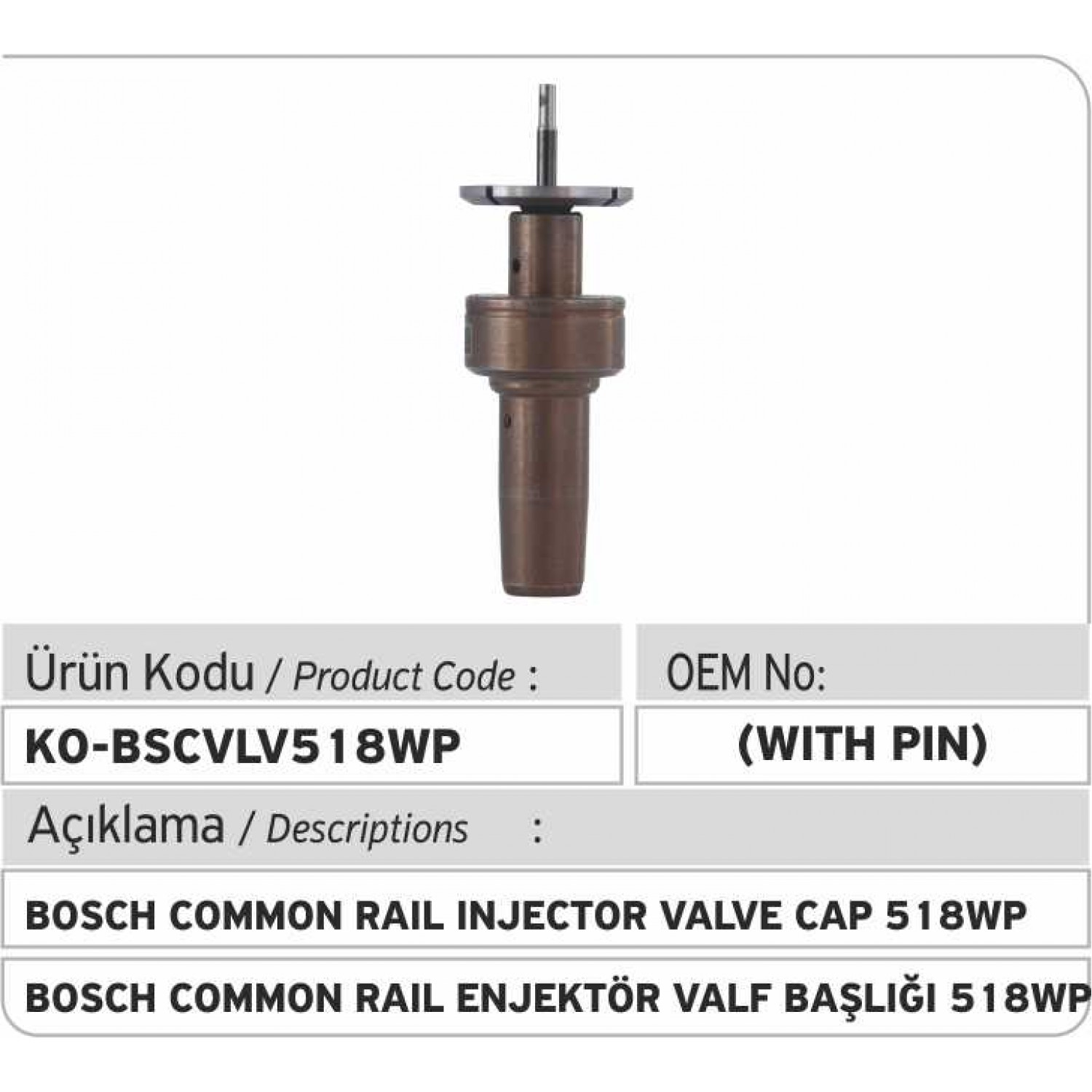 F00VC01502 T518 Bosch Valve Cap 0445110368 0445110369 0445110382 ...